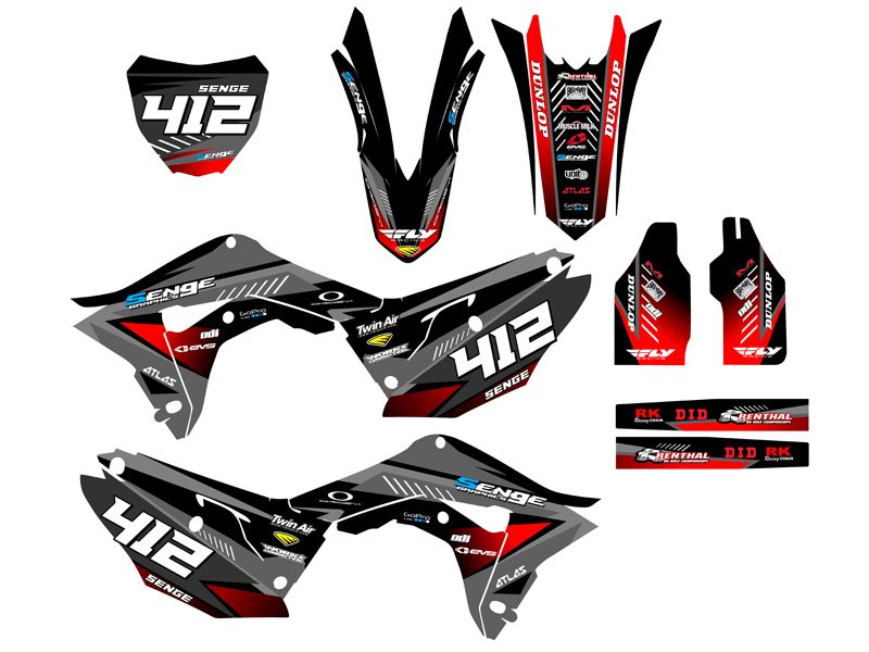 2017 2018 CRF 450R GRAPHICS KIT FITS ON HONDA CRF450R 450 R DECO DECALS ...