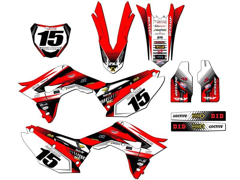 2017-2018 CRF 450R GRAPHICS KIT FITS ON HONDA CRF450R 450 R DECO DECALS ...