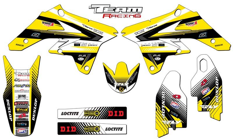 2007-2009 SUZUKI RMZ 250 GRAPHICS KIT DECALS STICKERS RMZ250 DIRTBIKE ...