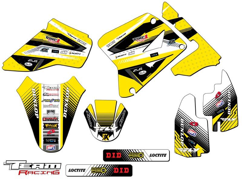 2001-2004 SUZUKI RM 85 RM85 GRAPHICS KIT DECALS STICKERS DECO DIRTBIKE ...
