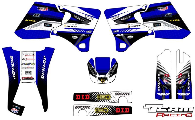 1998-2002 YAMAHA WR 250 400 426 GRAPHICS DECALS 1999 2000 2001 250F ...